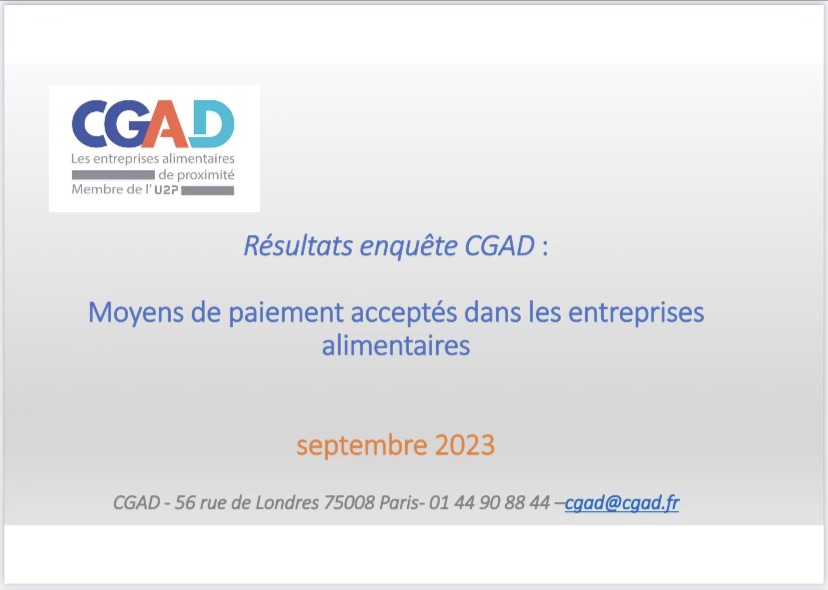 Résultats de l’enquête CGAD sur les moyens de paiement acceptés par les ...